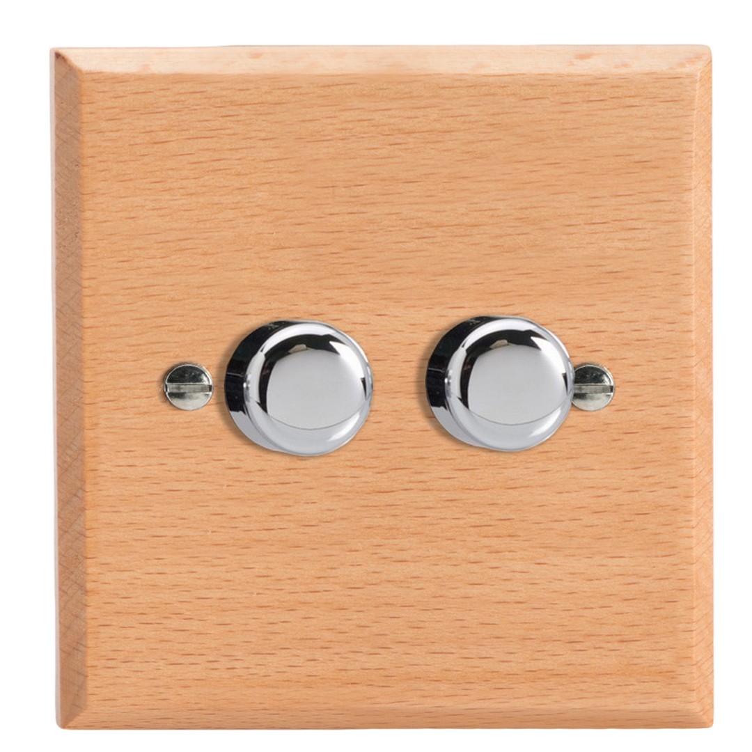 HK4BE | VARILIGHT | 2-Gang 2-Way V-Dim Push On/Off Rotary Dimmer 2 x 40 ...