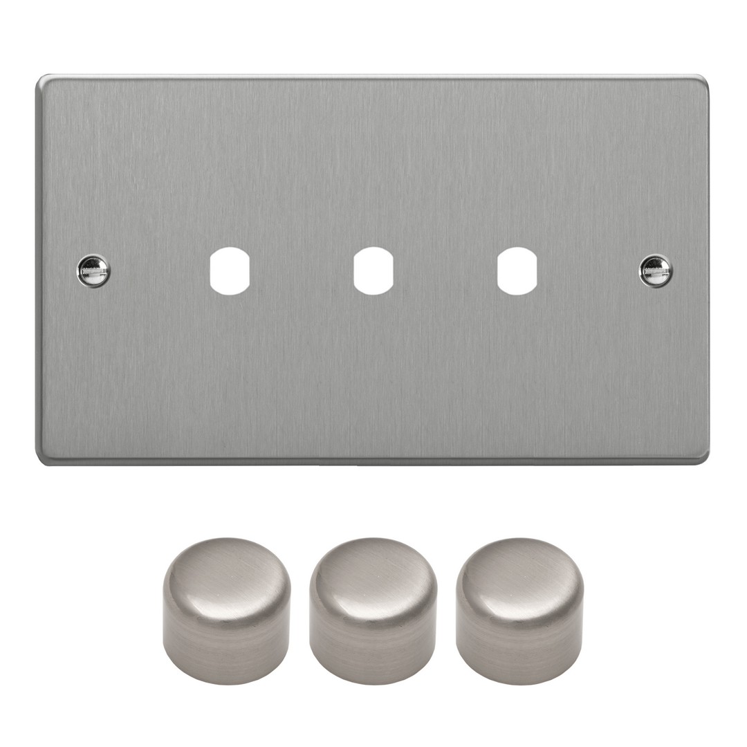 WDED3.BS | VARILIGHT | 3-Gang Matrix Kit For Rotary Dimmers (Twin Plate)