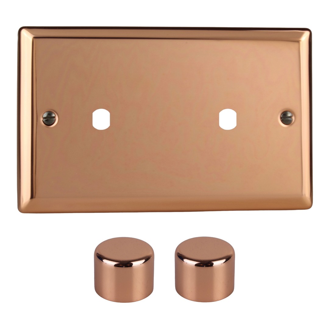 WYD2.CU | VARILIGHT | 2-Gang Matrix Kit For Rotary Dimmers (Twin Plate)