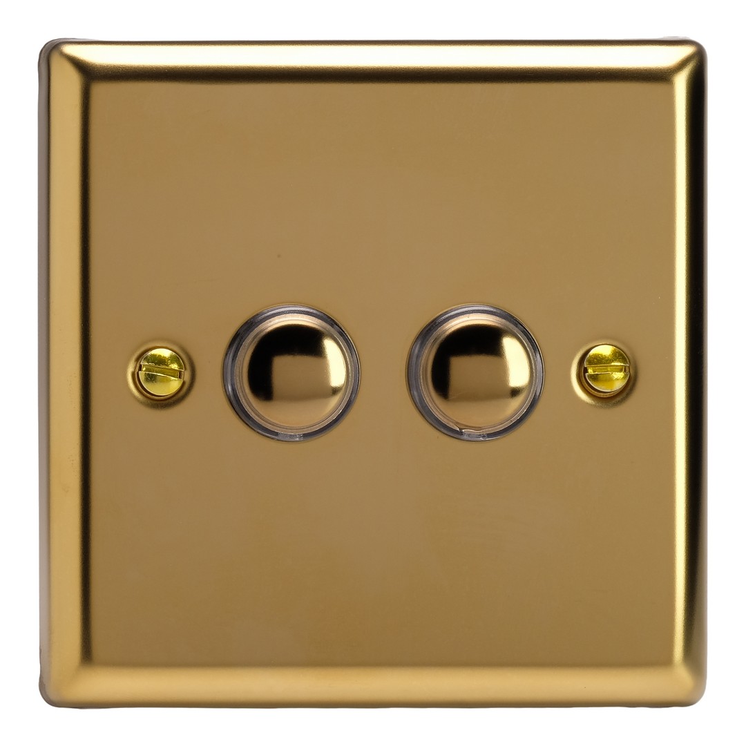 XVM2 | VARILIGHT | 2-Gang 6A 1-Way Push-to-Make Momentary Switch