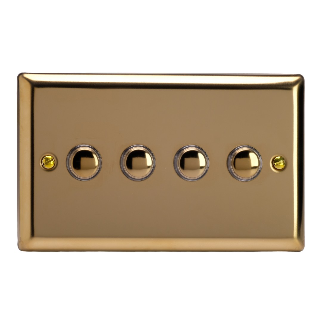 XVM4 | VARILIGHT | 4-Gang 6A 1-Way Push-to-Make Momentary Switch (Twin ...