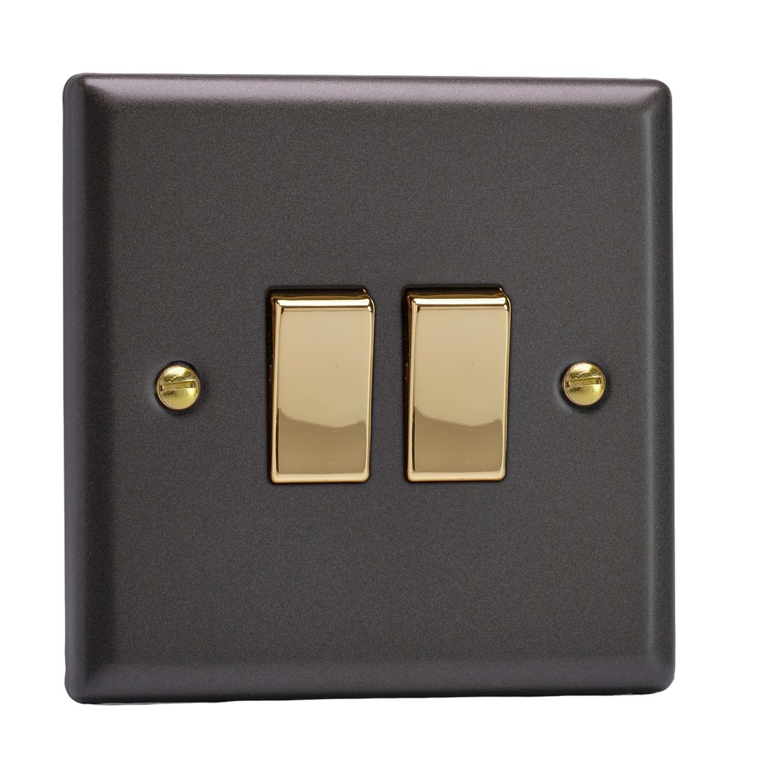 XY77V.SL | VARILIGHT | 2-Gang 10A Intermediate Rocker Switch